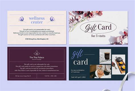 Massage And Spa T Card Templates Renderforest