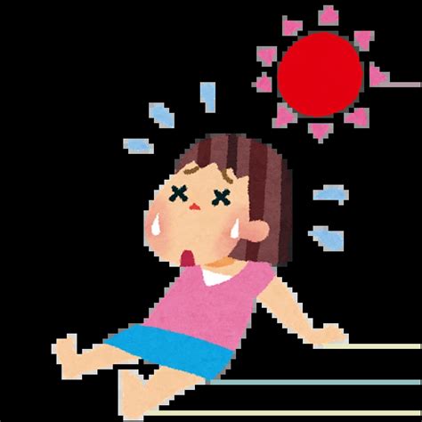 中暑 高温 晕倒 炎热的夏天 中暑的人的学生 手绘 卡通 插画 免扣 素材 手绘 Png19 花瓣网