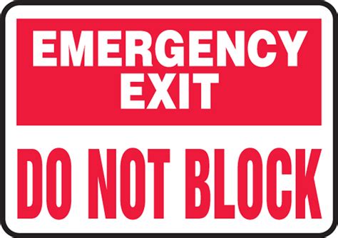 Emergency Exit Do Not Block