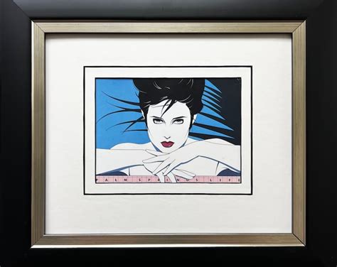 Vintage Patrick Nagel Framed Print “nagel The Book” 1980s Pop Art Style Pink Metal Frame