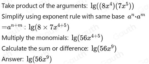 Solved Condense The Expression To A Single Logarithm With A Leading Coefficient Of 1 Using The