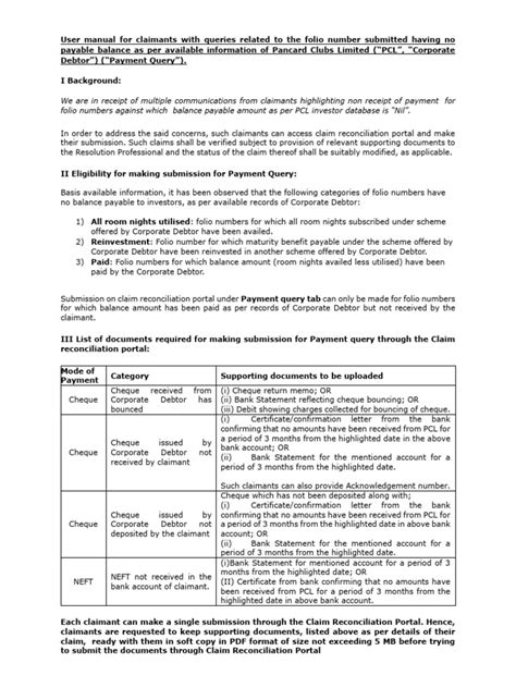 User Manual For Payment Query Pdf Cheque Banks