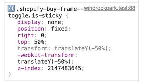 Cart Toggle Has `displaynone` Set · Issue 823 · Shopifybuy Button Js · Github