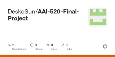 Github Deskosunaai 520 Final Project