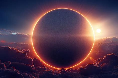 달과 태양의 전쟁 3d 렌더링 래스터 그림입니다 프리미엄 사진