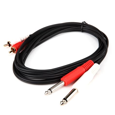 M Dual Mm Male Mono To RCA Phono Male Stereo Audio AUX Connector Cable To An RCA Phono