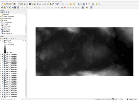 Qgis Problem With Rfilldir On Merged Raster Layer Geographic