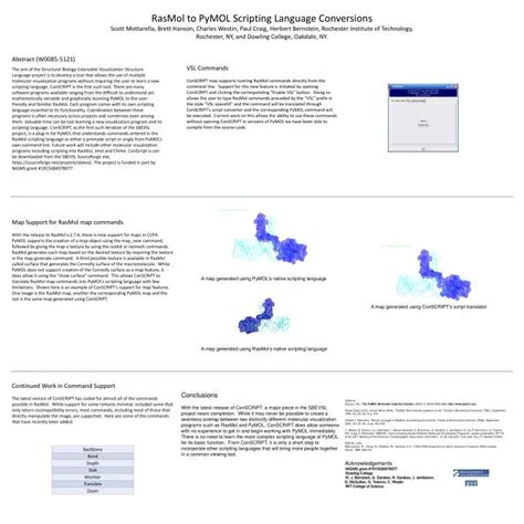 Ppt Rasmol To Pymol Scripting Language Conversions Powerpoint