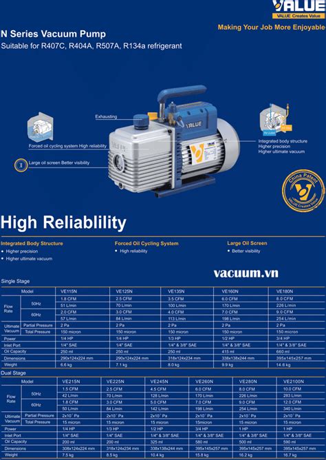 Bơm chân không Value VE125N