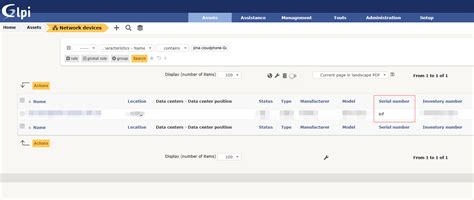 Glpi 956 Network Devices Serial Number Display Inf · Issue 10626 · Glpi Projectglpi