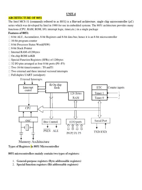 Unit 4 Mmc 8051 Pdf Microcontroller Digital Electronics