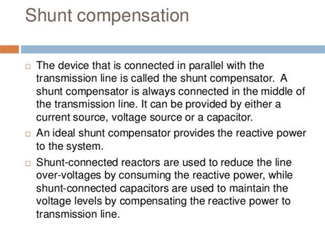Shunt Reactive Power Compensation