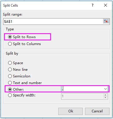 How To Convert One Cell To Multiple Cells Rows In Excel