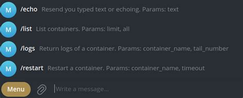 Telegram Bot As A Command Interface For Docker Daemon