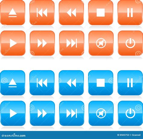 Media Player Button Set Stock Vector Illustration Of Multimedia 8503753