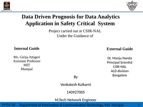 Pdf Data Driven Prognosis For Data Analytics Application In Safety Critical System