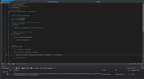 Problem With A Dashing Script — Brackeys Forum Problem With A Dashing Script — Brackeys Forum
