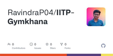 GitHub RavindraP IITP Gymkhana