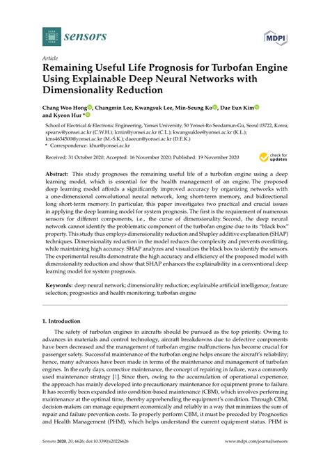 PDF Remaining Useful Life Prognosis For Turbofan Engine Using Explainable Deep Neural Networks