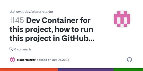Dev Container For This Project How To Run This Project In Github