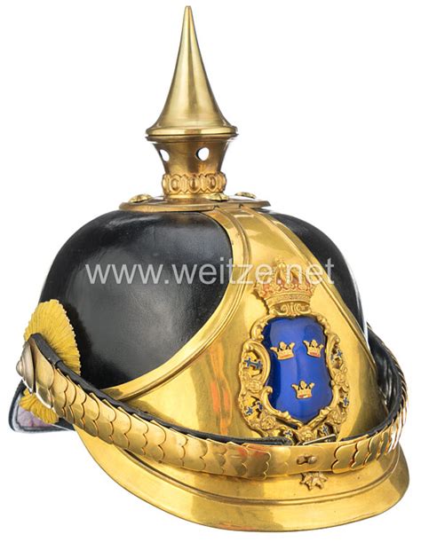 Schweden Pickelhaube Modell 1886 Für Offiziere Dragoner Schweden