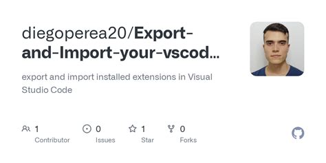 Github Diegoperea20export And Import Your Vscode Extensions Export And Import Installed