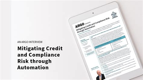 Interview Brief Mitigating Credit And Compliance Risk Through Automation