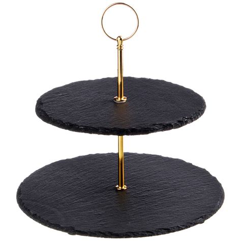 Ваза для фруктов 2 яруса камень 24х25 см Черное золото 925 123 черная в Курске цены фото