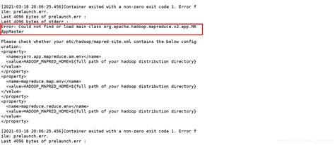 Hadoop Error Could Not Find Or Load Main Class Org Apache Hadoop Mapreduce V App Hadoop