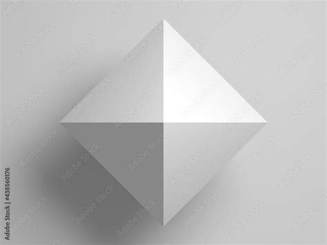 Regular Octahedron Abstract White 3d Shape Stock Illustration Adobe Stock
