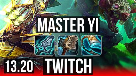 Yi Vs Twitch Top 10 Solo Kills 1300 Games 800k Mastery Kr