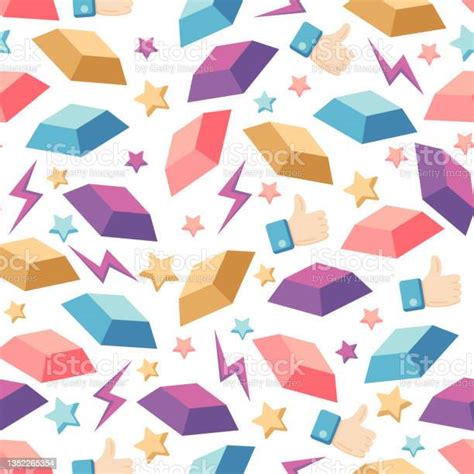 키보드 버튼의 원활한 패턴 아이콘 별과 번개를 평면 스타일로 흰색 배경에 격리 Brand Name Video Game에 대한 스톡 벡터 아트 및 기타 이미지 Brand