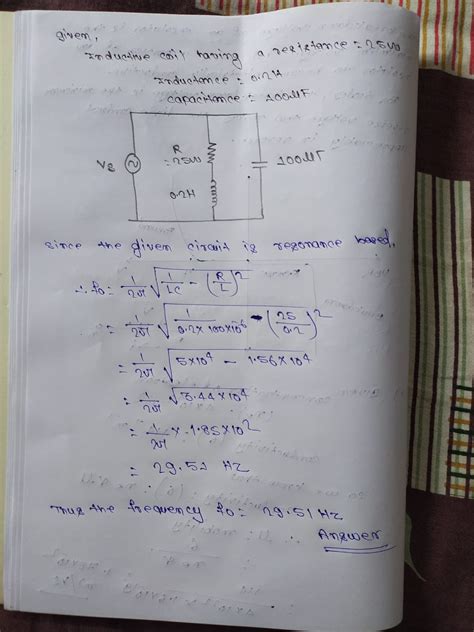 [solved] An Inductive Coil Having A Resistance Of 25 Ohms And Inductance Of Course Hero