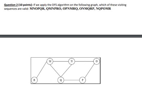 solved question 2 10 points if we apply the dfs algorithm
