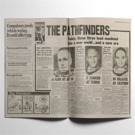Newspaper Article About Neil Armstrong Walking On The Moon
