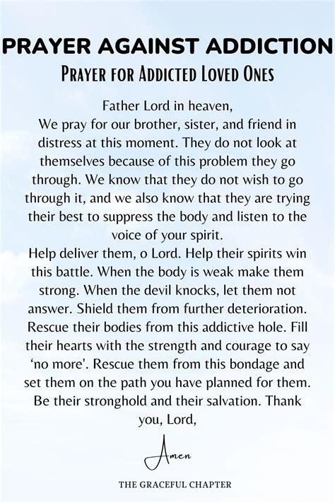 10 Prayers Against Addiction The Graceful Chapter