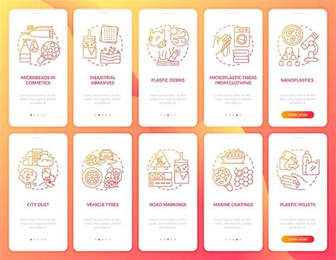 Premium Vector Plastic Pollution In Ocean Problem Onboarding Mobile