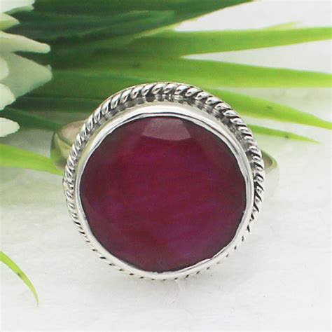 925 Sterling Silver Ruby Ring