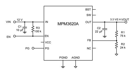 MPM3810 6V Input 1 2A Module Synchronous Step Down Converter With Integrated Inductor MPS