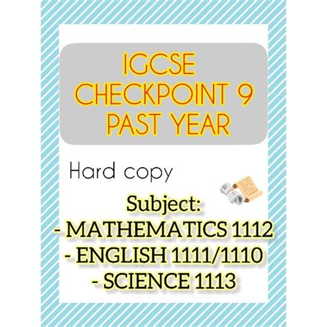 🌈 Igcse Past Year Paper Igcse Year 9 Checkpoint Past Year Paper Math