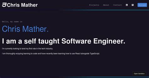 Css Portfolio Codesandbox