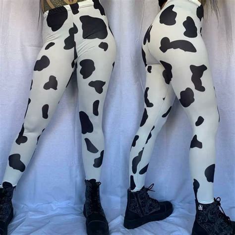 Hucow Cow Cosplay Leggings Kawaii Leggings Etsy