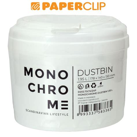 Jual Tempat Sampah Dustbin Technoplast Monochrome D202tscn24p 195l Shopee Indonesia