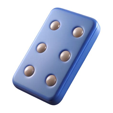 Vibrant Iconic Hyper Specific Isolated Cutout Single Domino Tile