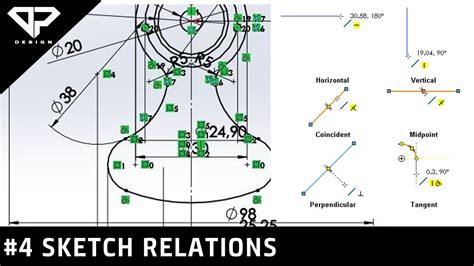 Learning Solidworks How To Give Sketch Relations In Solidworks CAD DP DESIGN YouTube
