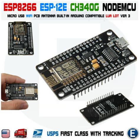 Nodemcu Esp 12e Esp8266 Wifi Lua Iot Ch340g V3 New India Ubuy