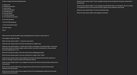 Solved Please Try To Use Arraylist And Switches Or For Chegg Com