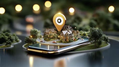Smartphone Showing Virtual Map With Glowing Location Pins Generative Ai Illustration Stock