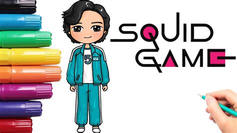 How To Draw Squid Game Player Gi Hun YouTube