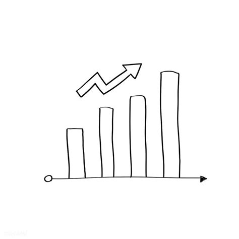 Growing Bar Graph With An Arrow Vector Free Image By Rawpixel Com Filmful Bar Graphs